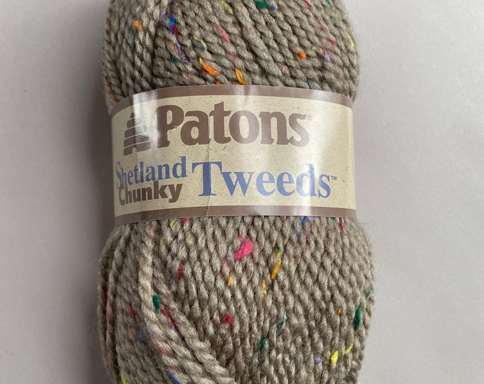 Patons Shetland Tweeds Chunky Yarn, Toasty Tweed, Acrylic Wool Viscose ...