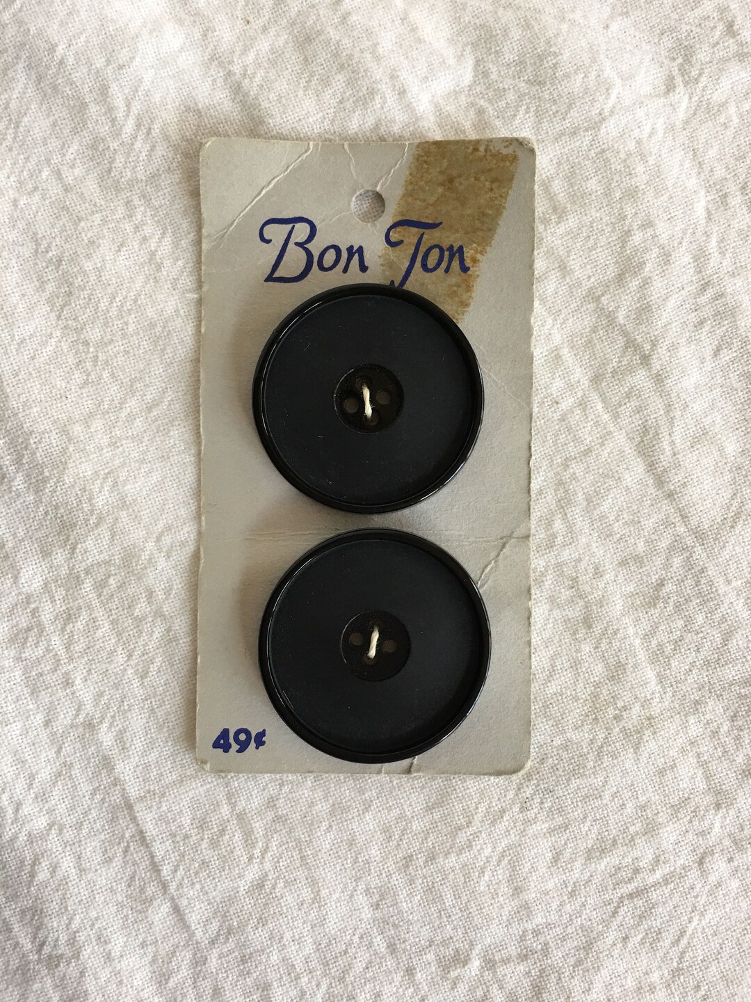Bon Ton Black Vintage Buttons NOS Original Card - Etsy