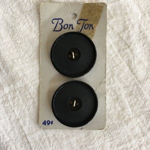 Bon Ton Black Vintage Buttons NOS Original Card - Etsy