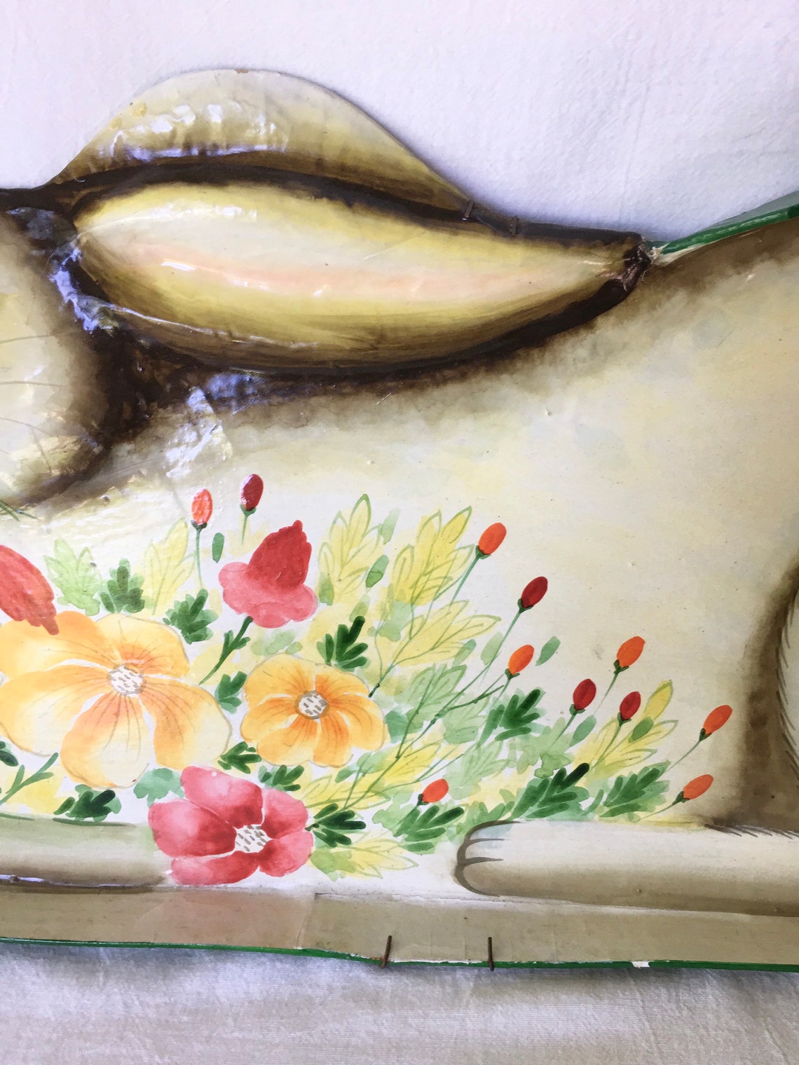 Vintage Papier-mâché Rabbit Tray Wall Decor Hand Painted - Etsy