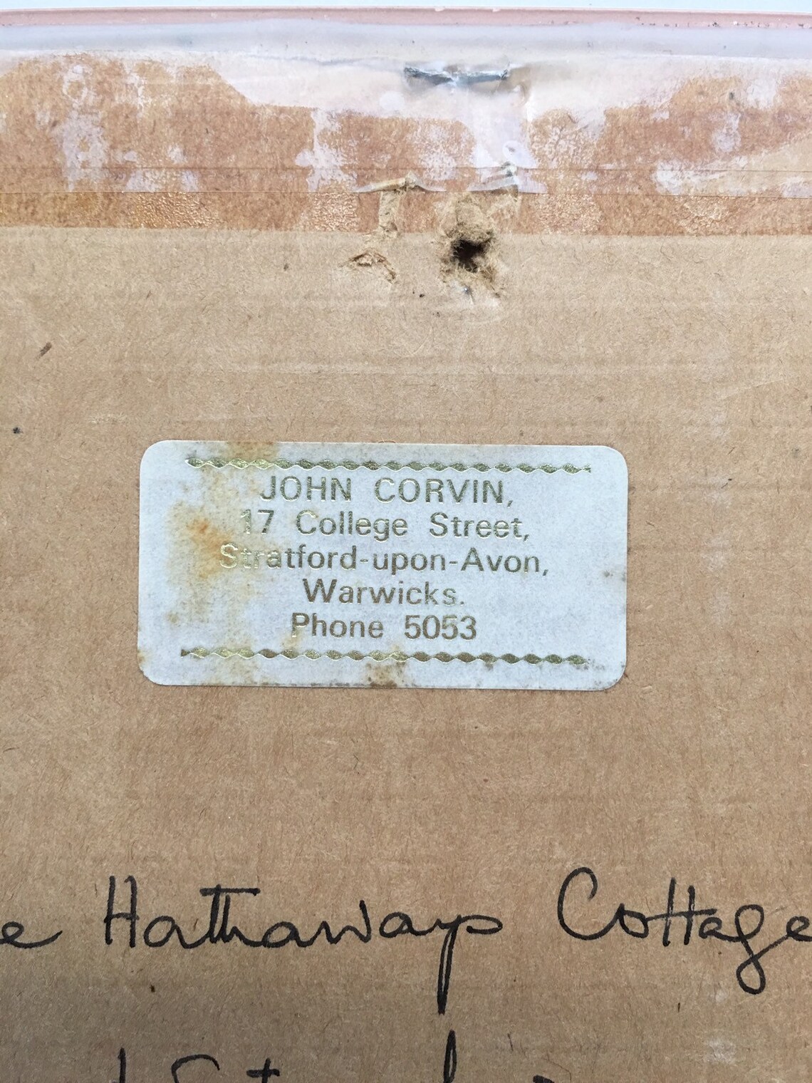 Signed Watercolor Anne Hathaway's Cottage John Corvin | Etsy