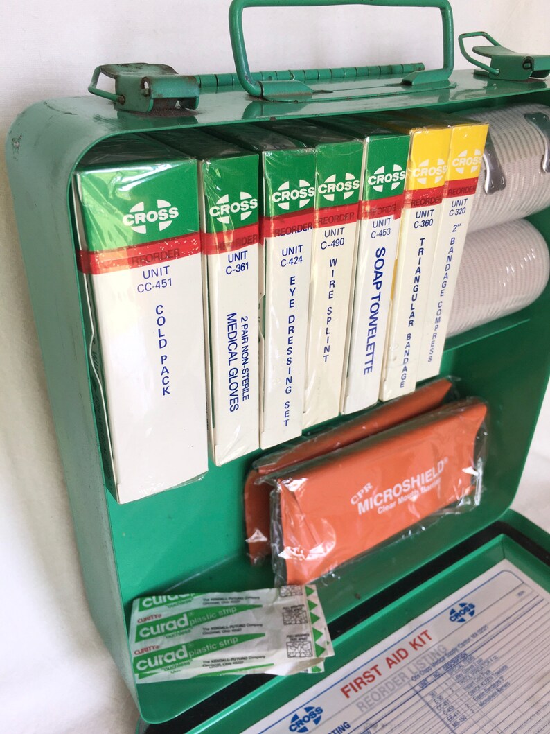 Industrial First Aid Box Metal First Aid Box Vintage 1980s | Etsy