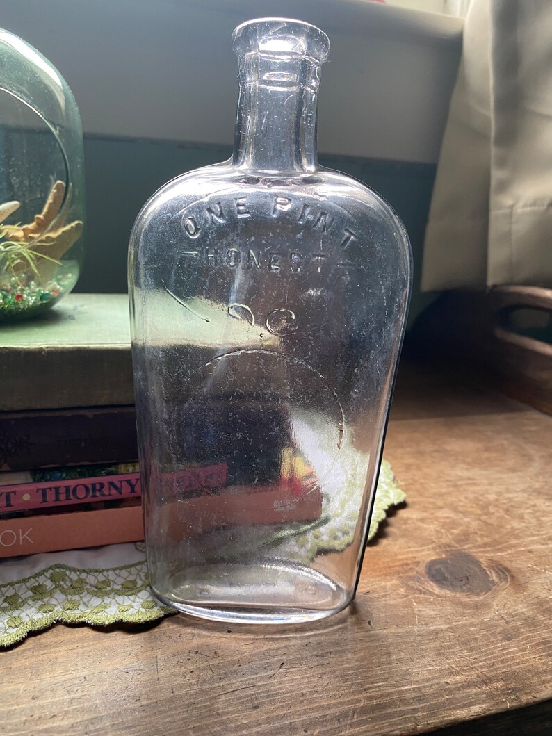 Antique Liquor Bottle One Pint Honest Branch Made 62 - Etsy