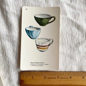 1970s Picture Cards, Vocabulary Cards, Vintage, Set of 5, Random ...