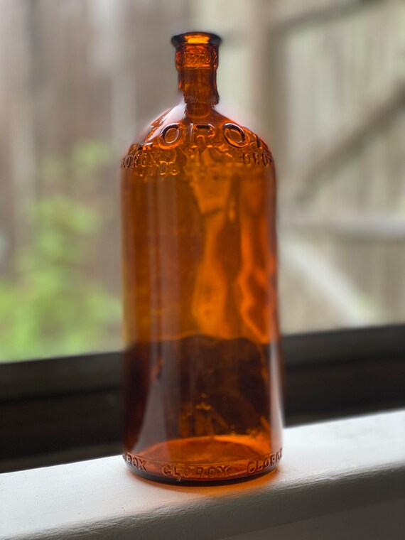1920s Amber Clorox Glass Bottle 16 Ounces Antique Bleach - Etsy