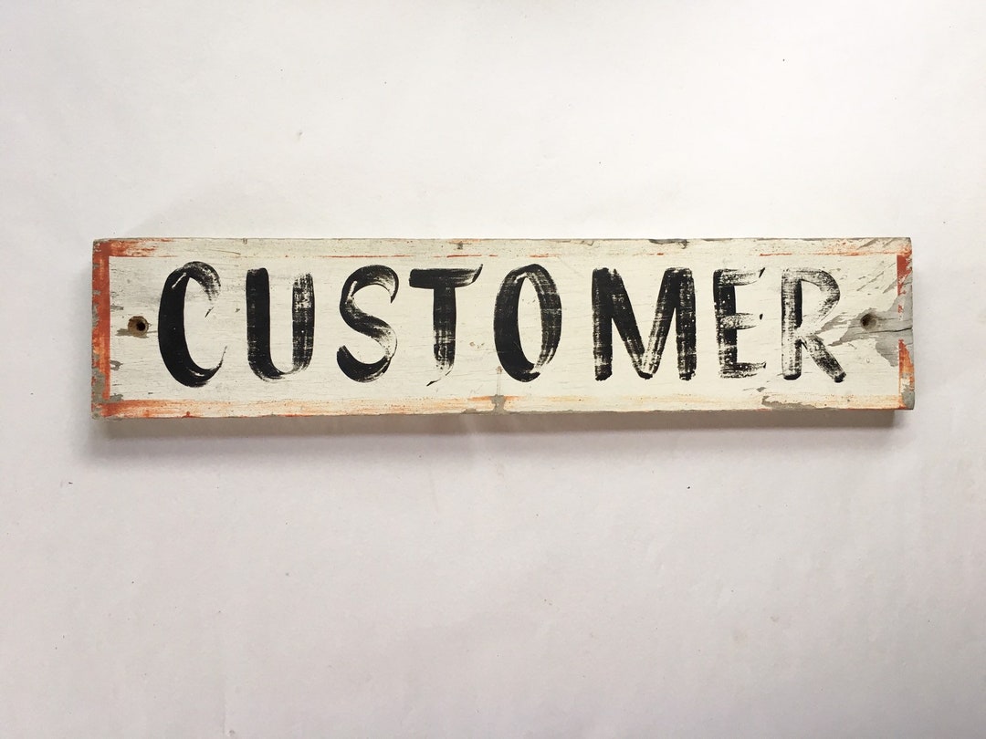 Weathered Customer Painted Outdoor Sign, Rustic Wood Sign, Vintage ...