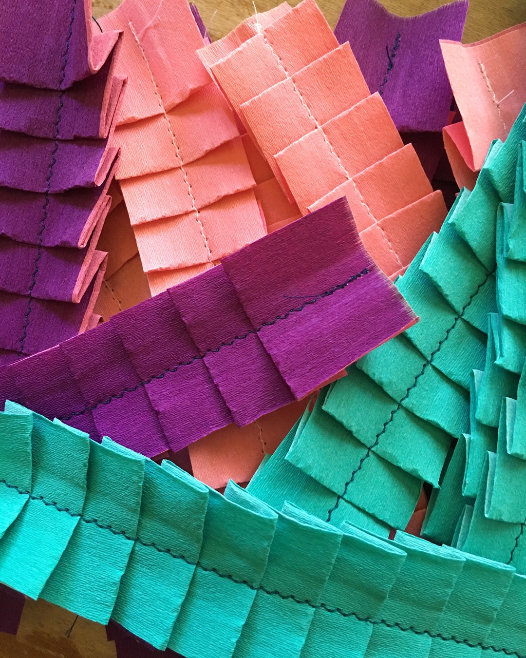 Paper Ruffles, Vintage Crepe Paper, Single Piece, Junk Journaling ...