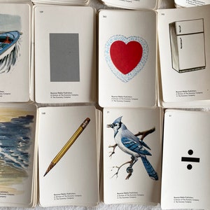 1970s Picture Cards, Vocabulary Cards, Vintage, Set of 5, Random ...