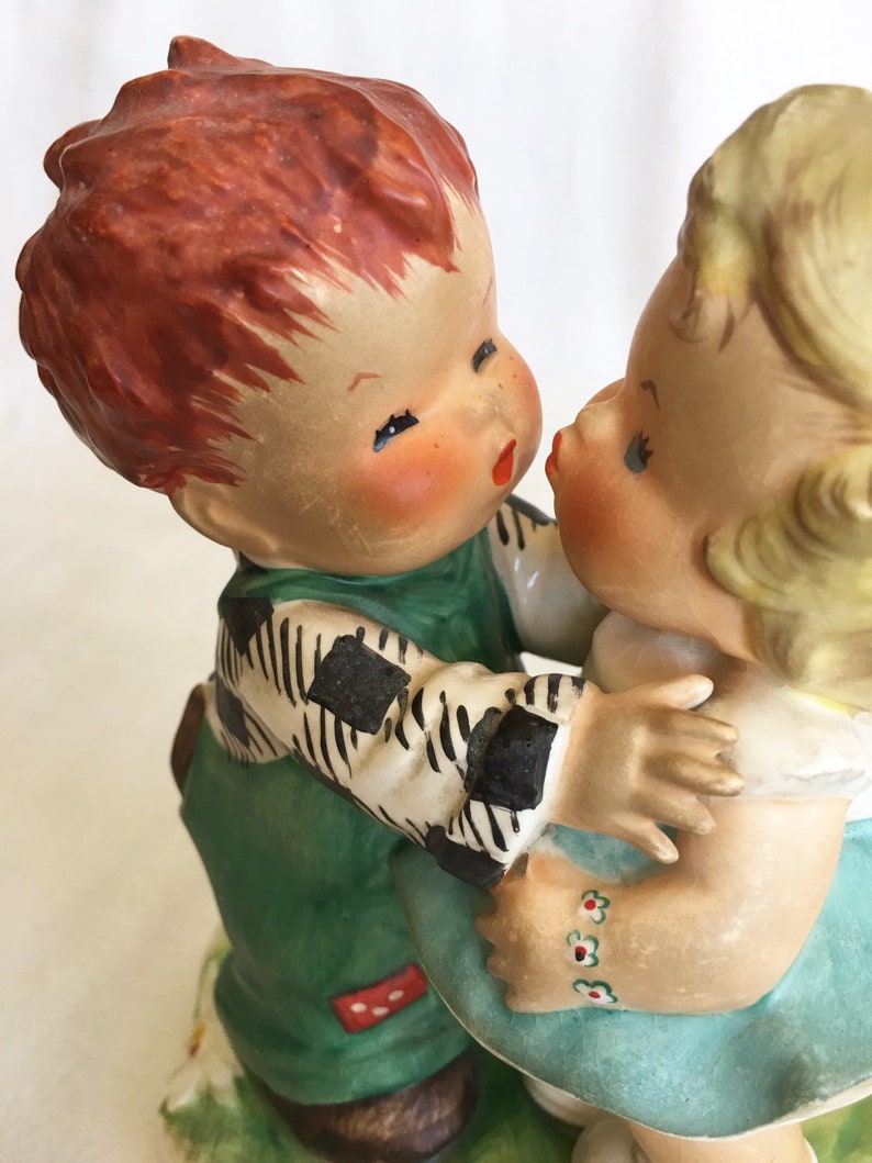 The Stolen Kiss 1957 Goebel Figurine Byj 18 Boy Kissing | Etsy
