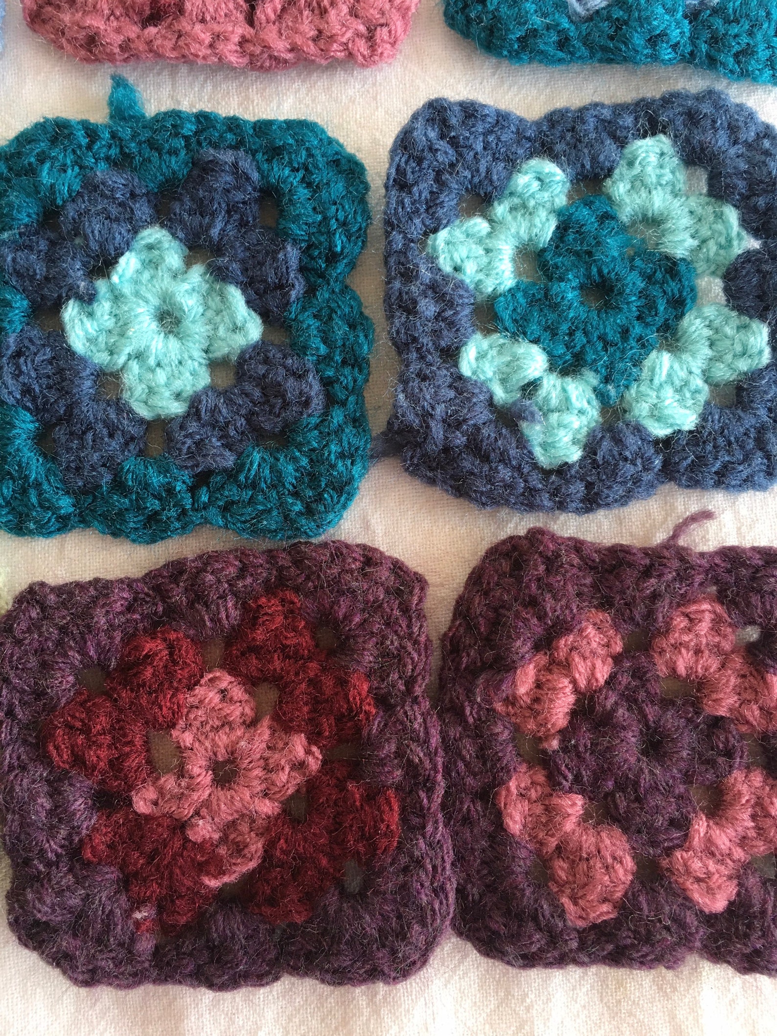 Small Granny Squares One Dozen of Assorted Colors Acrylic - Etsy