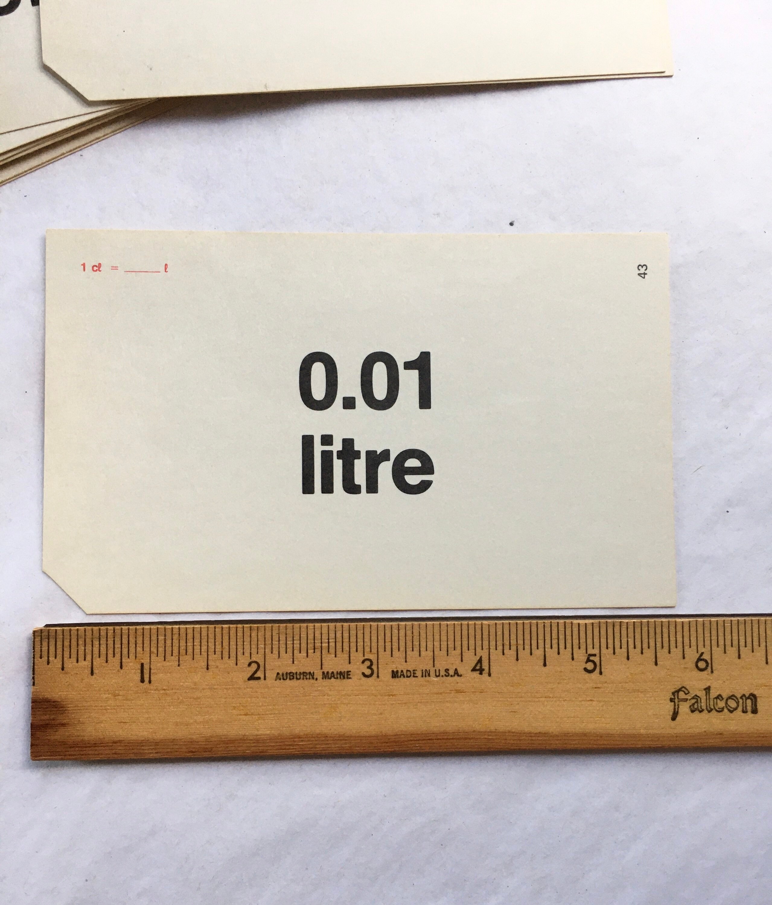 5 Metric Flash Cards 1970s Mid Century Math Cards Milton | Etsy