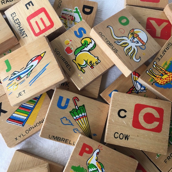 Wood Word Blocks - Etsy