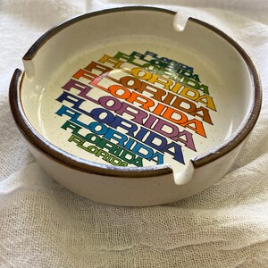 Florida Rainbow Ashtray, Cigarette Ashtray, 1970’s, Pottery, Incense ...