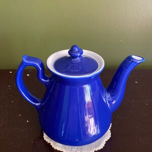 Hall Teapot, Imperial Blue, Royal Blue, White, 1930 - 1970, Vintage ...