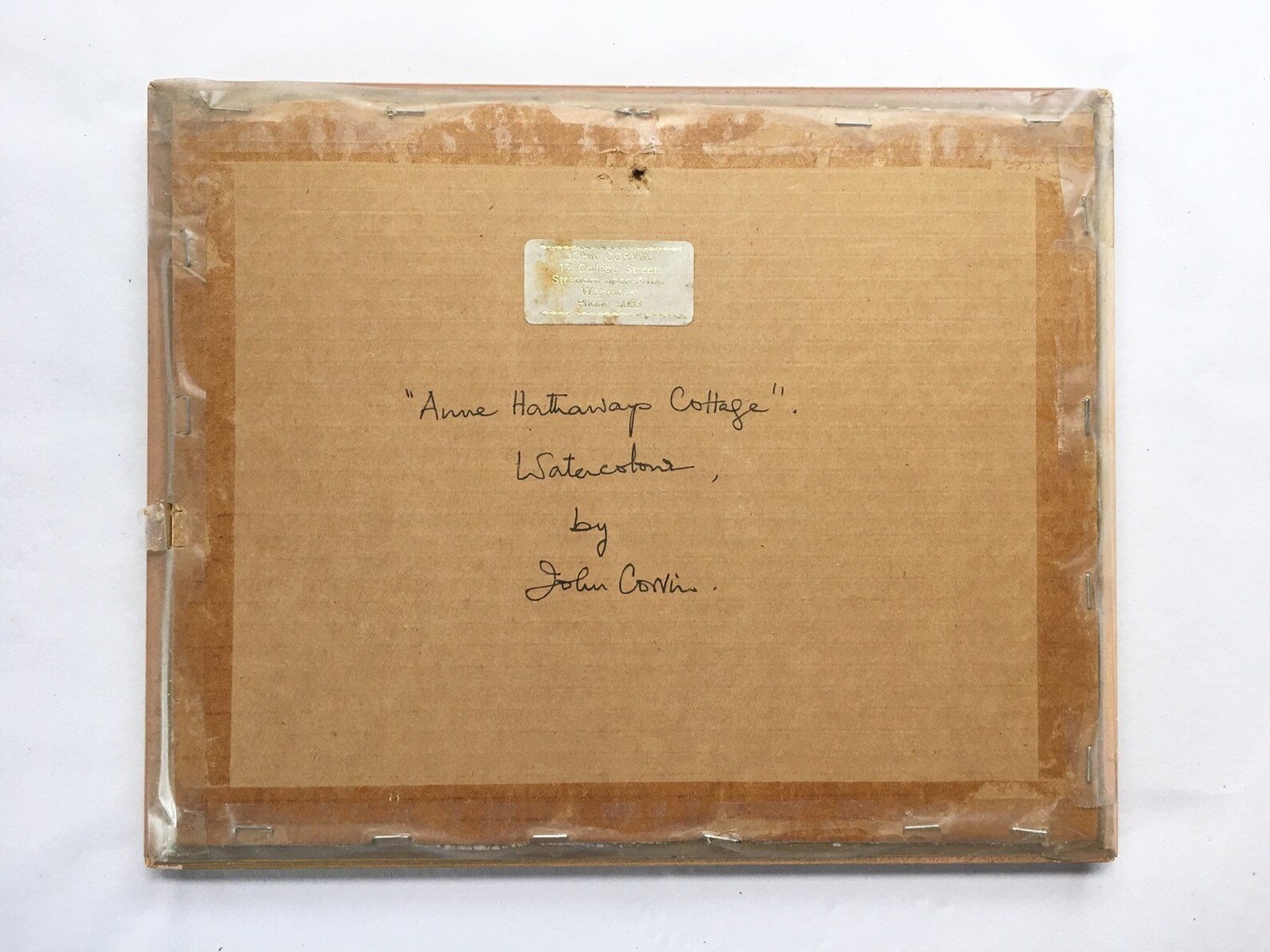 Signed Watercolor Anne Hathaway's Cottage John Corvin | Etsy