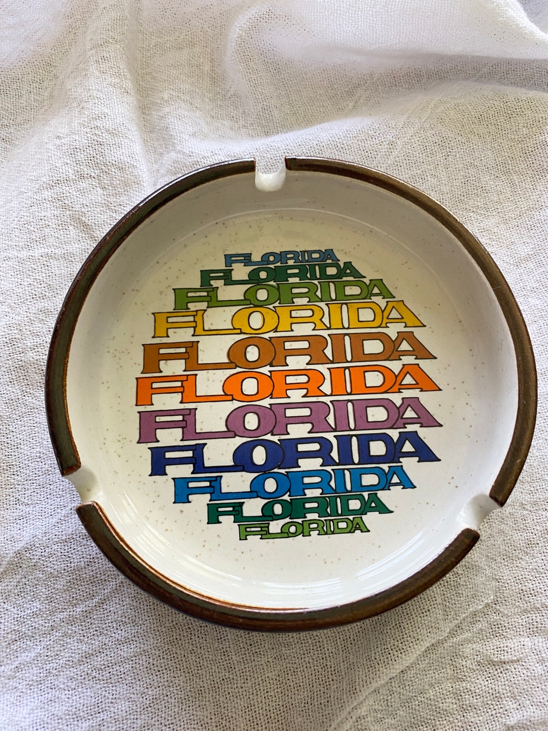 Florida Rainbow Ashtray, Cigarette Ashtray, 1970’s, Pottery, Incense ...