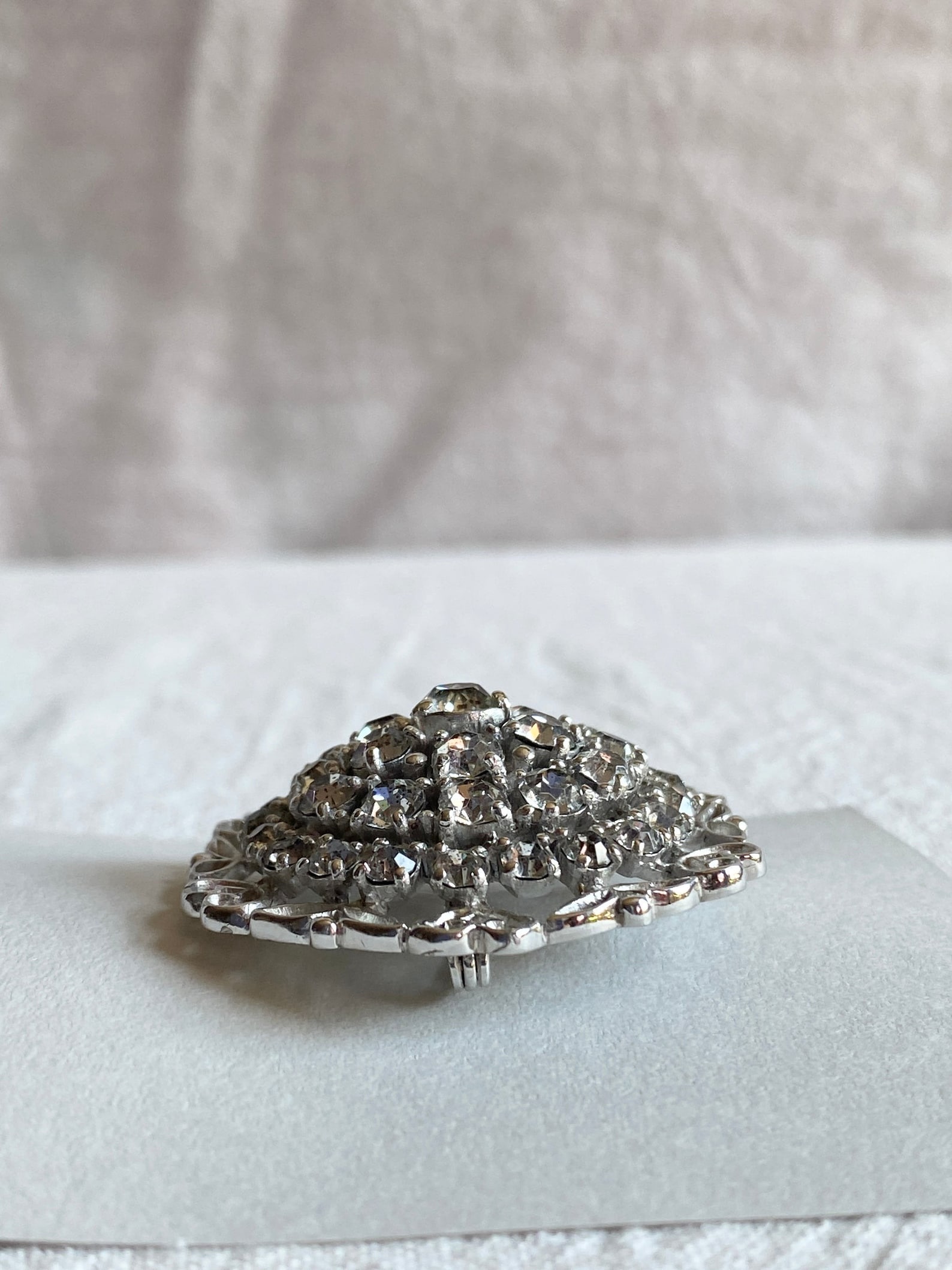 Panetta Rhinestone Round Brooch, Vintage Pin - Etsy