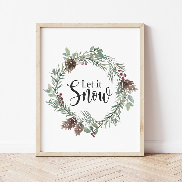 Let It Snow Quote - Etsy