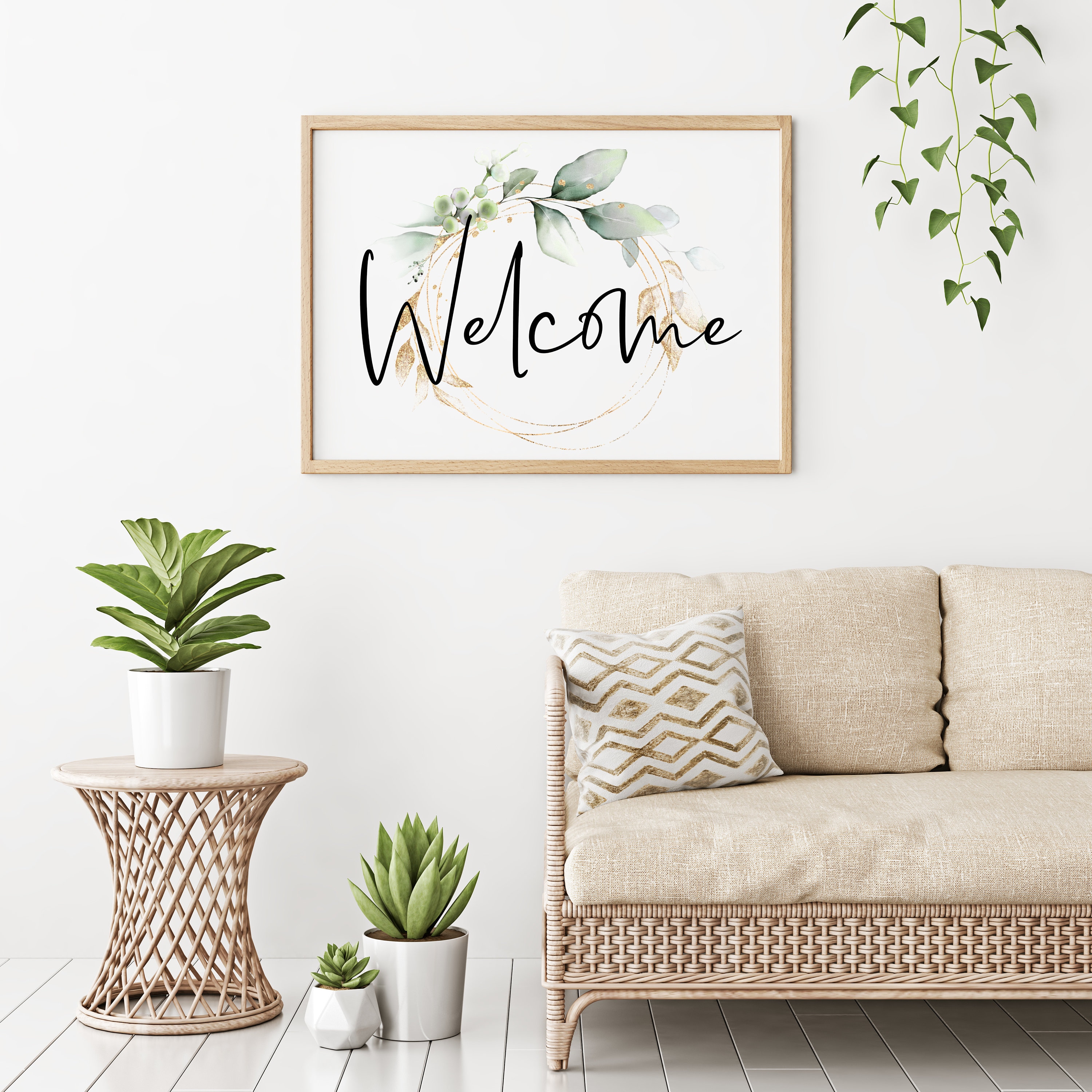 Welcome, Wall Art, PRINTABLE, Farmhouse Decor, Home Decor, Home Office ...