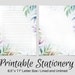 Botanical PRINTABLE Stationary, PRINTABLE Stationery, Printable Writing ...