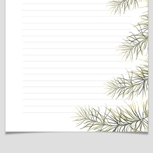 PRINTABLE Notes, Christmas Letter Writing Paper, 8.5x11, Unlined ...