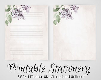 Printable Stationery Paper/ A4 8.5x11 / Lined Unlined / - Etsy