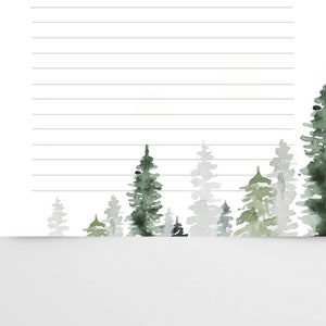 Letter Writing Paper, Forest PRINTABLE Stationery, Unlined Journal Page ...