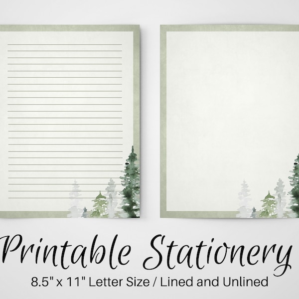 Winter Printable Stationery - Etsy