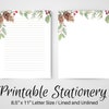 PRINTABLE Notes, Christmas Cookie Letter Writing Paper, 8.5x11, Unlined ...