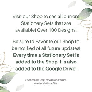 Whole Shop PRINTABLE Stationery Bundle, Printable Stationary, Printable ...