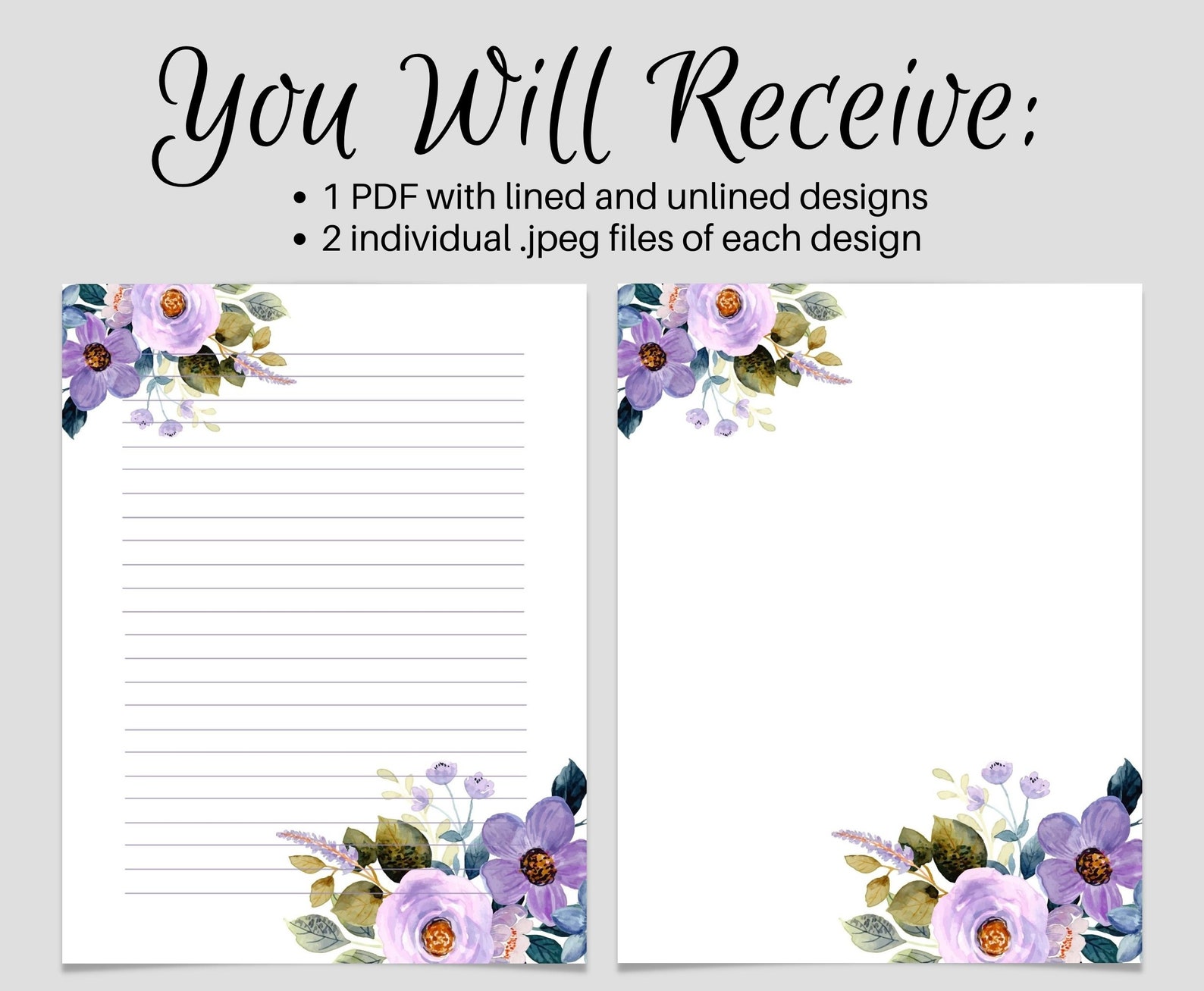 Printable Writing Paper, PRINTABLE Stationary, PRINTABLE Stationery ...