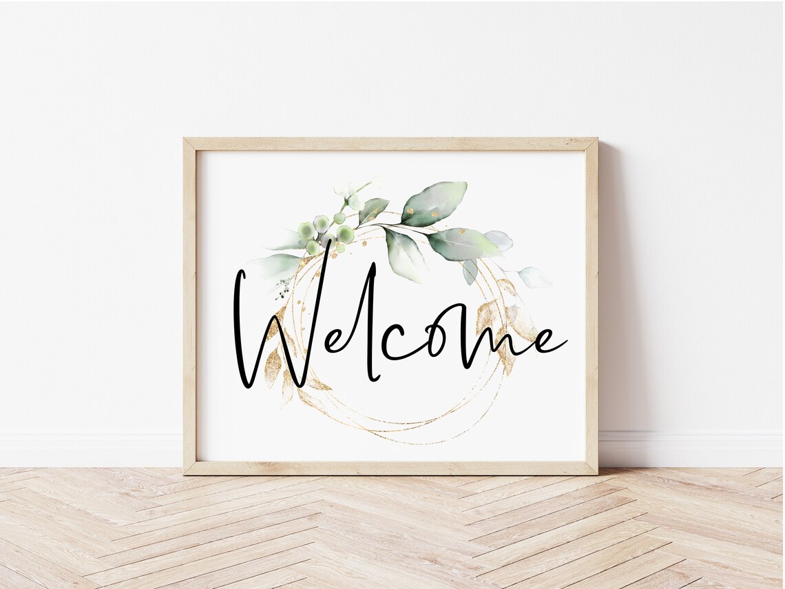 Welcome, Wall Art, PRINTABLE, Farmhouse Decor, Home Decor, Home Office ...