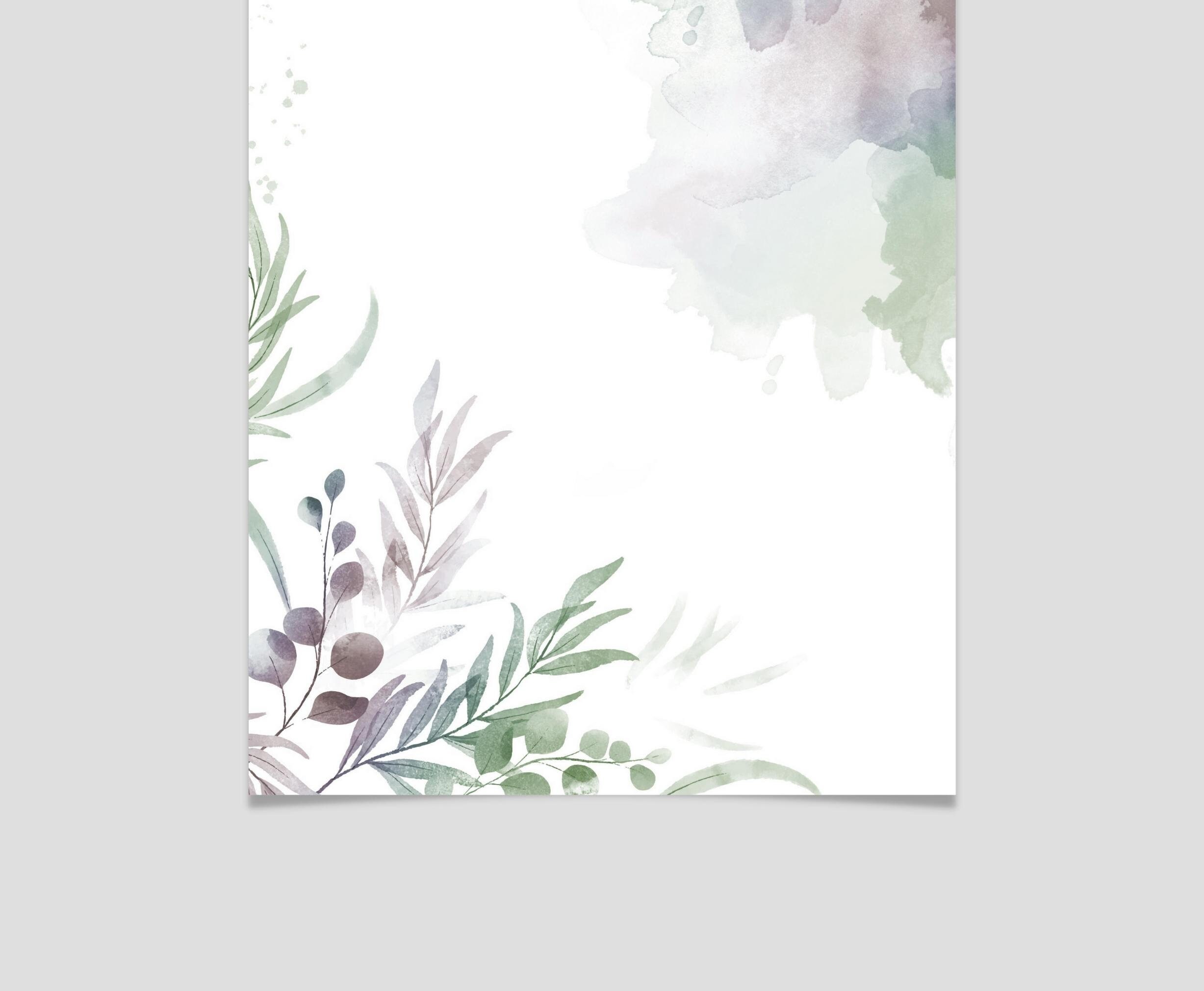 PRINTABLE Stationery Lined Notes, Botanical Letter Writing Paper ...