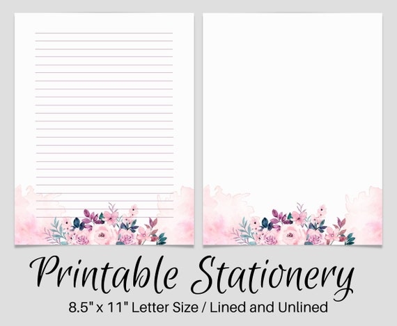 PRINTABLE Stationery Printable Stationary Printable Writing - Etsy