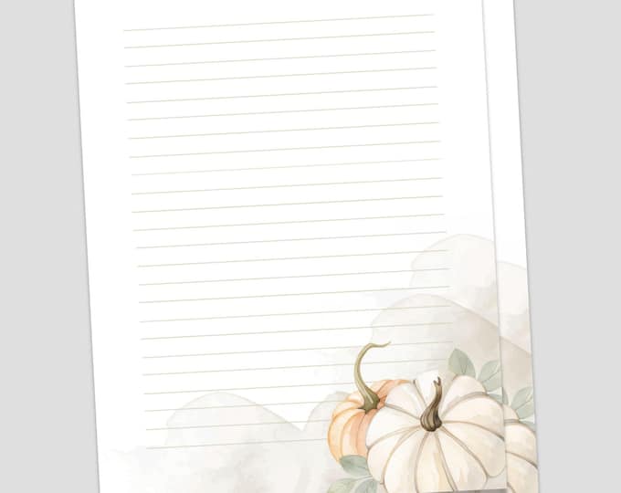 Printable Autumn Stationery, Letter Writing Paper, Fall Stationary Note ...