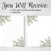 PRINTABLE Notes, Christmas Letter Writing Paper, 8.5x11, Unlined ...