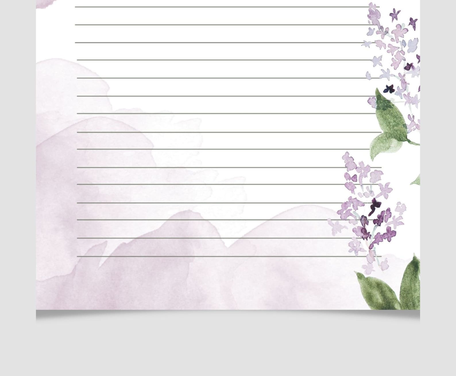 PRINTABLE Notes, Floral Letter Writing Paper, Letter Writing Set, 8 ...