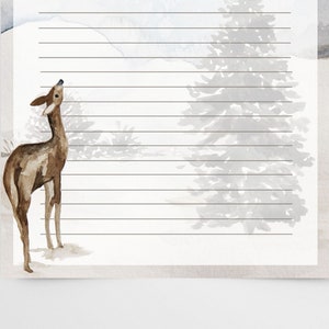 PRINTABLE Notes, Christmas Letter Writing Paper, 8.5x11, Unlined ...