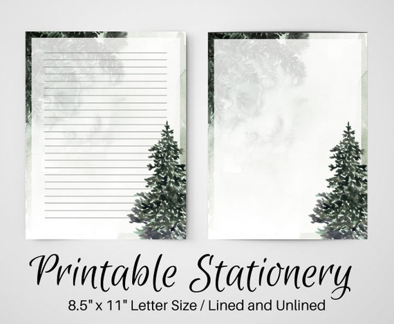 Christmas Letter Paper Black And White