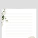 PRINTABLE Stationery, White Flower Printable Stationary, Printable ...