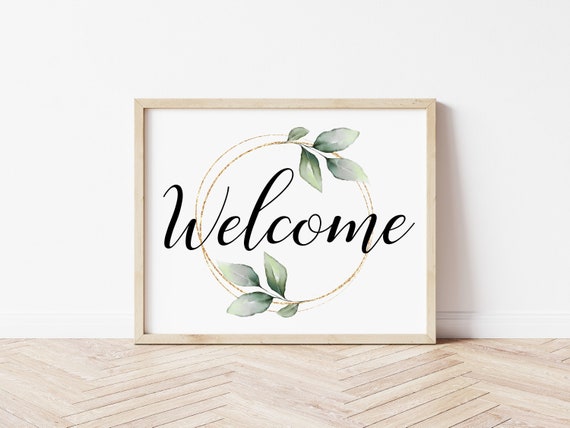 Welcome Wall Art PRINTABLE Farmhouse Decor Home Decor | Etsy