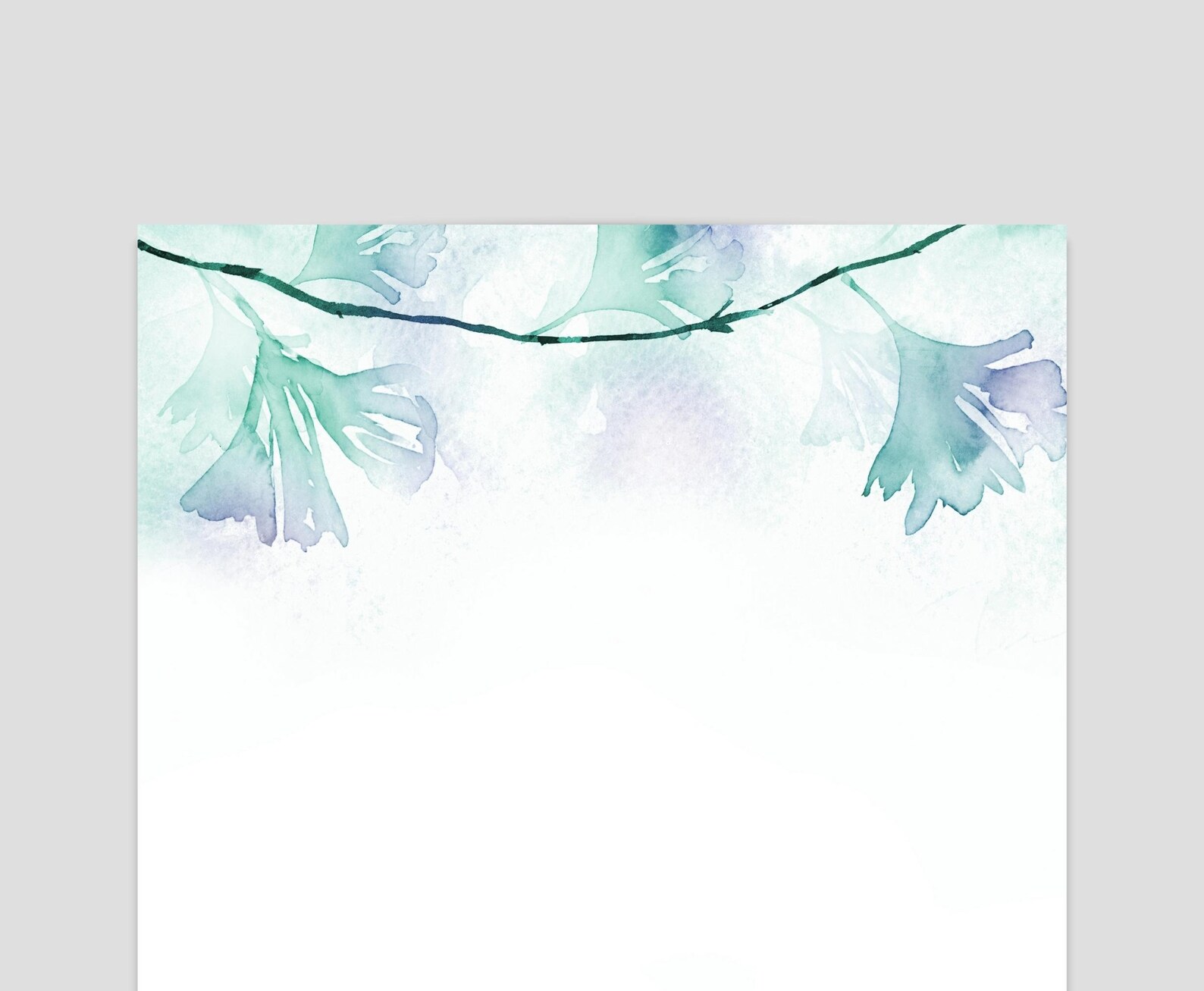 PRINTABLE Notes, Botanical Letter Writing Paper, 8.5x11, Unlined ...