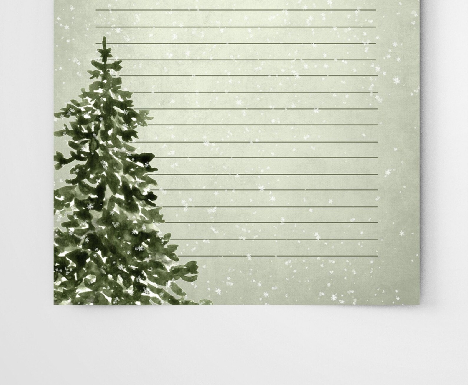 PRINTABLE Notes Christmas Letter Writing Paper 8.5x11 - Etsy