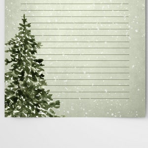 PRINTABLE Notes, Christmas Letter Writing Paper, 8.5x11, Unlined ...