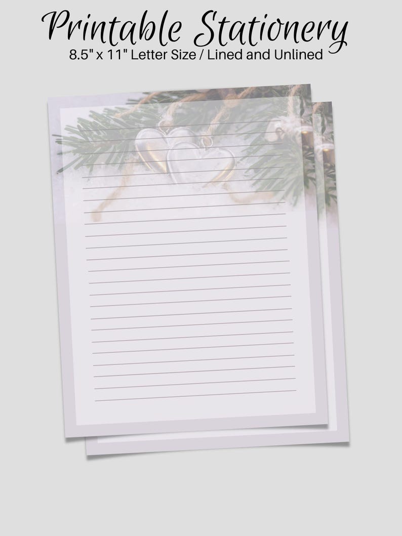 Winter Forest Printable Stationery – Evergreen Tree Writing Paper ...