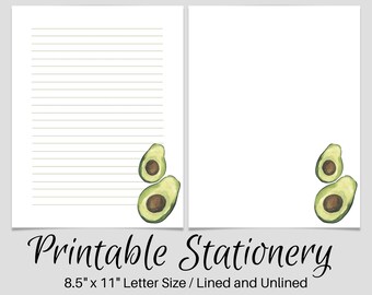 PRINTABLE Notes Cute Mushroom Letter Writing Paper Unlined | Etsy