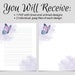 Purple Butterfly Printable Writing Paper, PRINTABLE Stationery ...