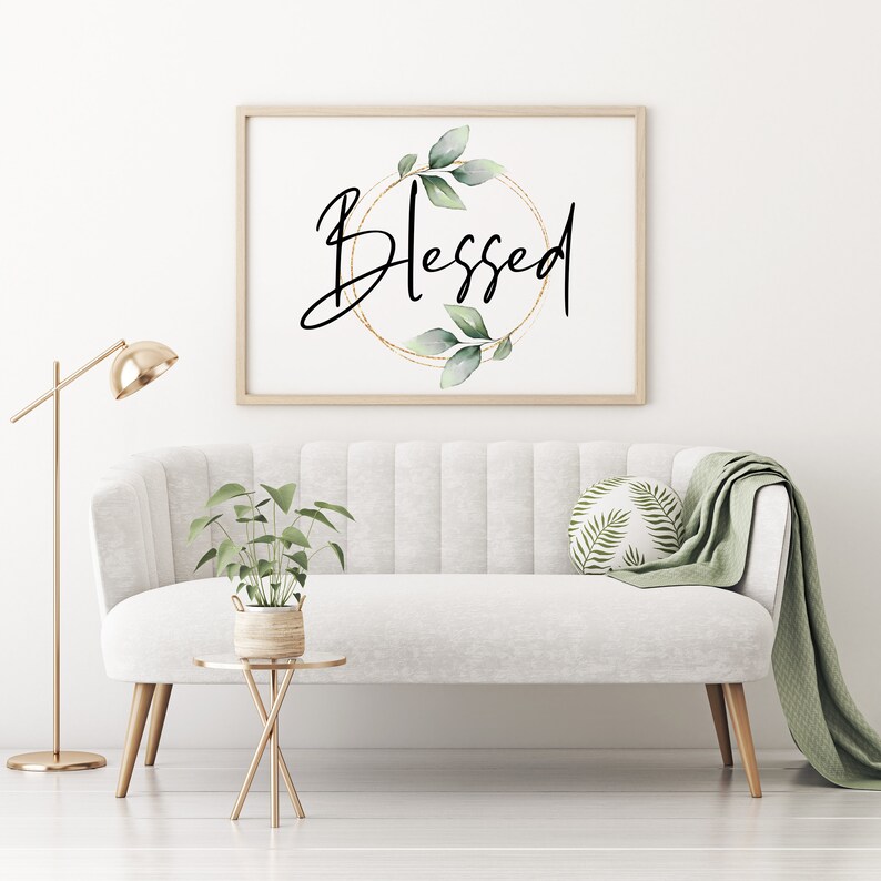 Blessed Wall Art PRINTABLE Farmhouse Decor Home Decor - Etsy