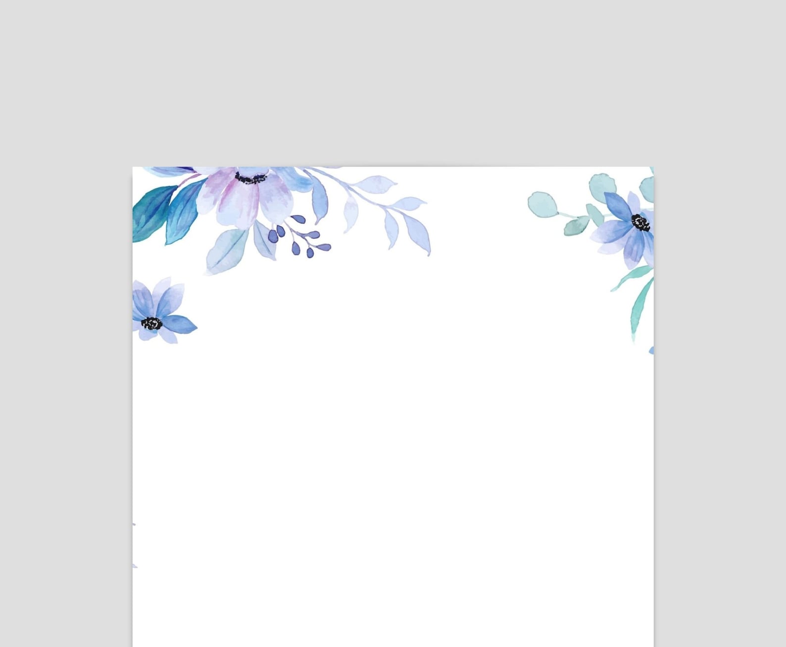Floral PRINTABLE Stationery Printable Stationary Stationary | Etsy