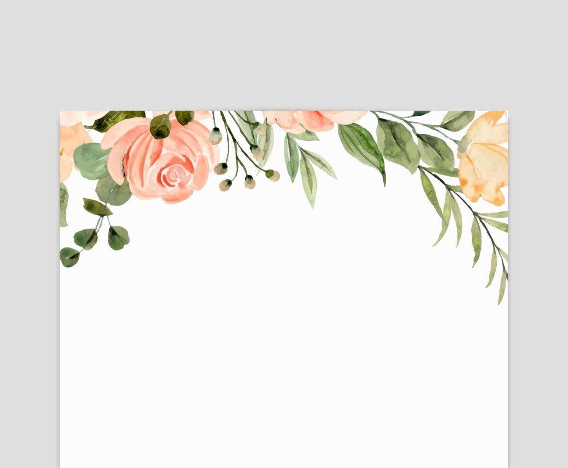 Floral PRINTABLE Stationary, PRINTABLE Stationery, Printable Writing ...